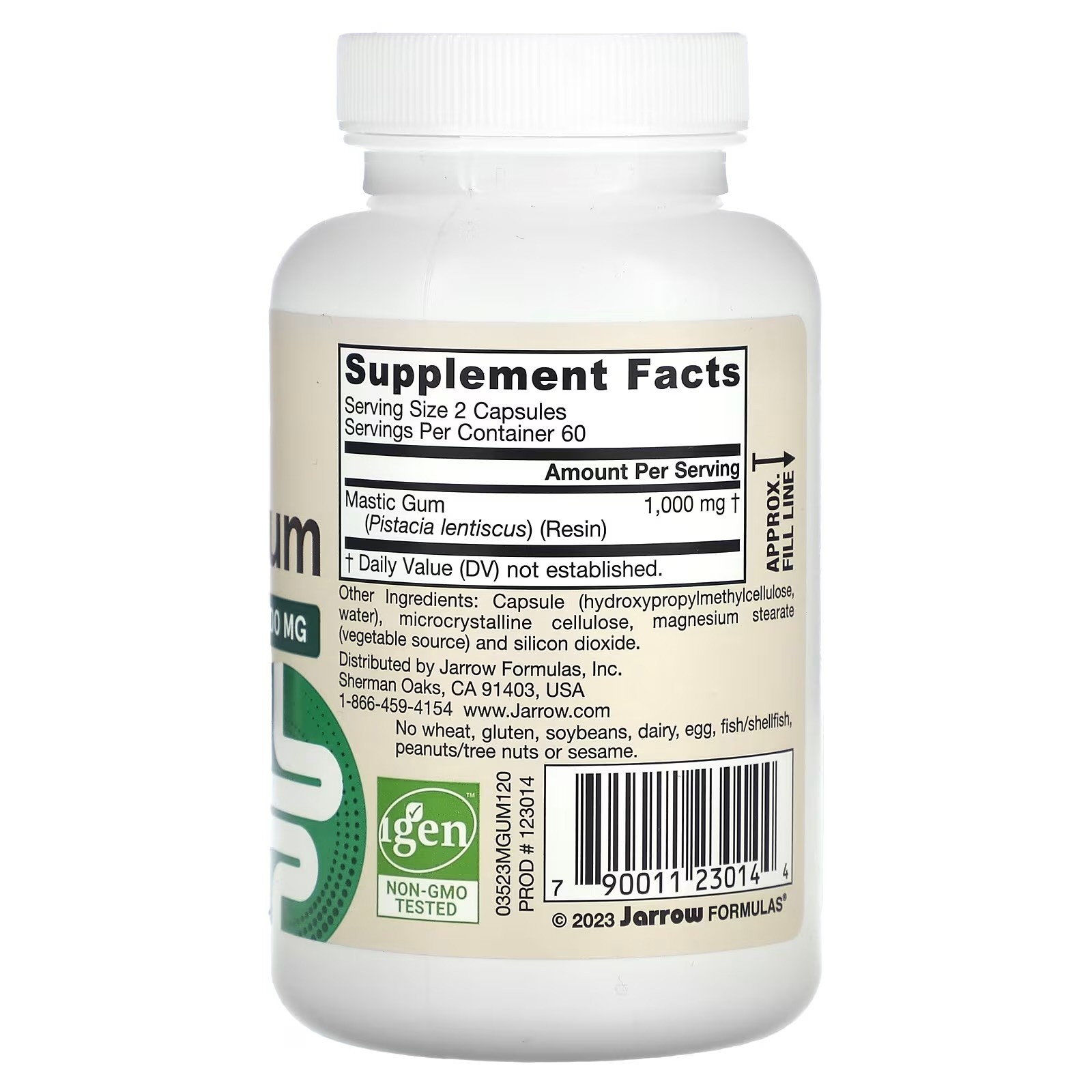 Vegan Mastic Gum, 1,000 mg, 120 Veggie Capsules Jarrow Formulas