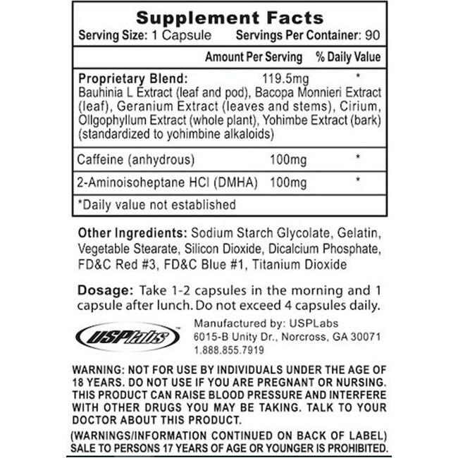 Oxyelite Pro Original (90 cápsulas) - USPLabs