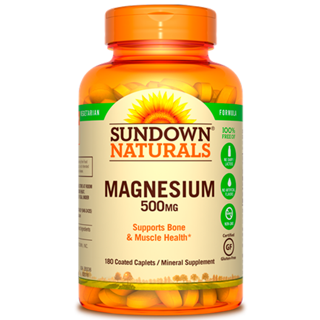 Magnesium 500mg (180 tabs) - Sundown Naturals Magnesium 500mg (180 tabs) - Sundown Naturals